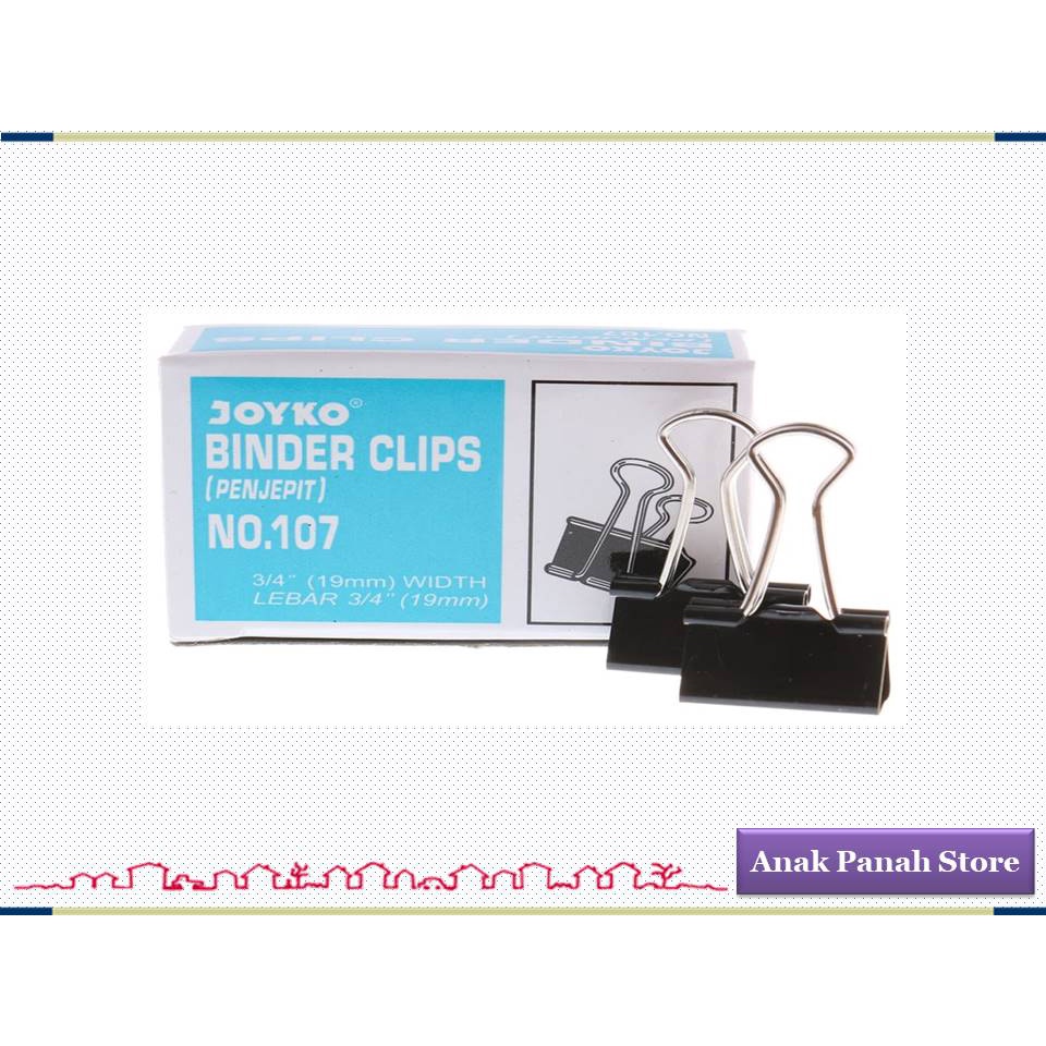 Jual Binder Clip No. 107 Merk Joyko ( isi 12 kotak ) | Shopee Indonesia