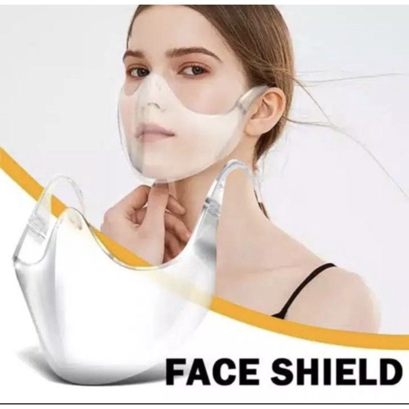 Jual face shield / masker pelindung wajah / mulut transparan | Shopee ...