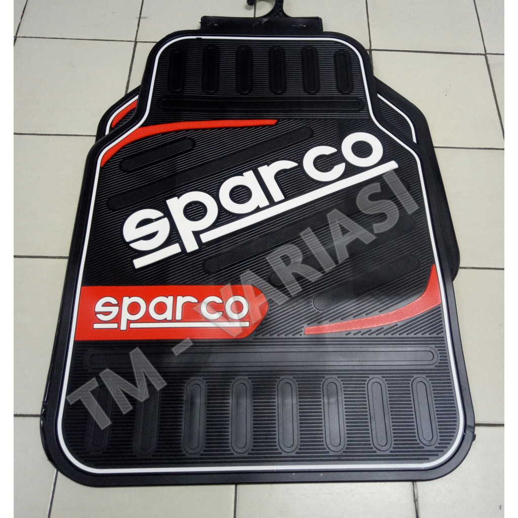 Jual Karpet mobil Universal Motif Sp**co Dasar Hitam Motif Garis Merah ...