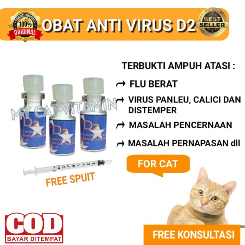 Jual Vitamin Kucing Antivirus Vitamin D2 Obat Kucing D2 Untuk ... Jual Vitamin Kucing Antivirus Vitamin D2 Obat Kucing D2 Untuk ...