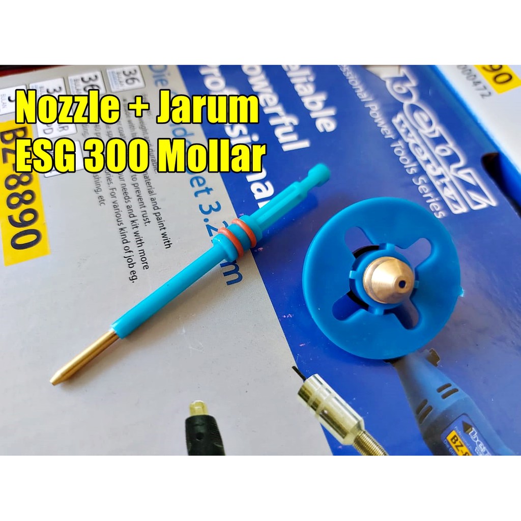 Jual Nozzle + Jarum spray gun listrik Mollar ESG300 UPGRADE spray ...
