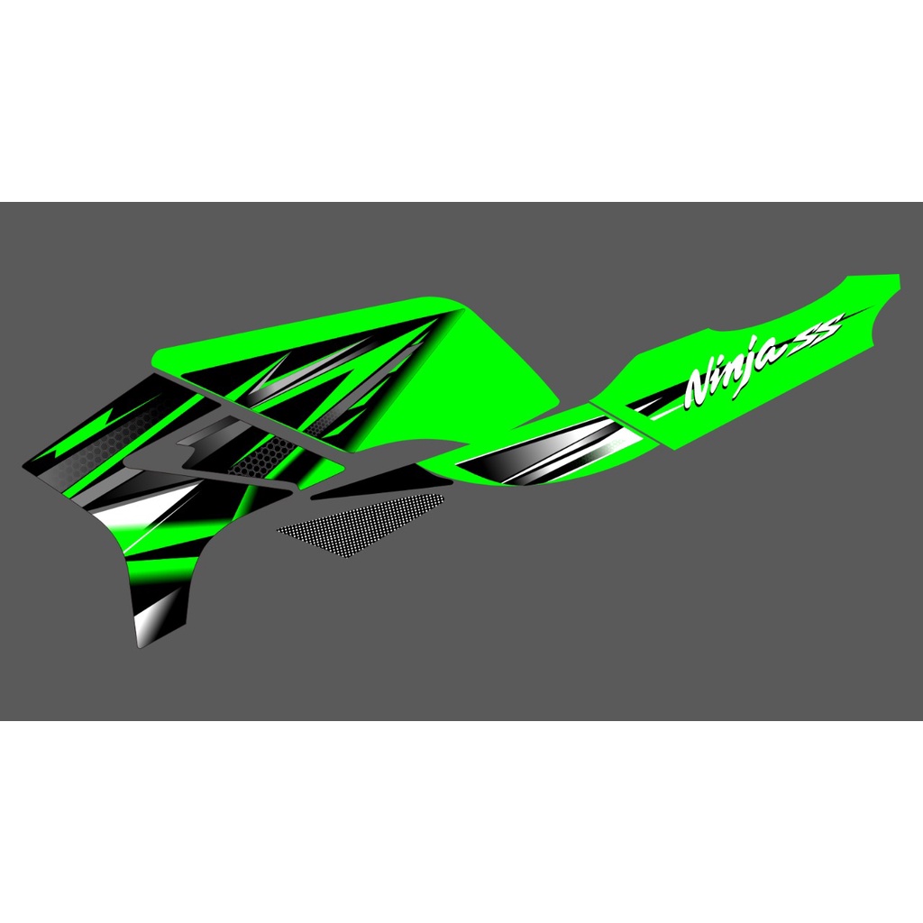 Jual STRIPING NINJA SS VARIAN TRANSPARAN BLACK ORANGE | Shopee Indonesia