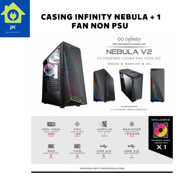 Jual CASING INFINITY NEBULA V2 + FAN NON PSU | Shopee Indonesia