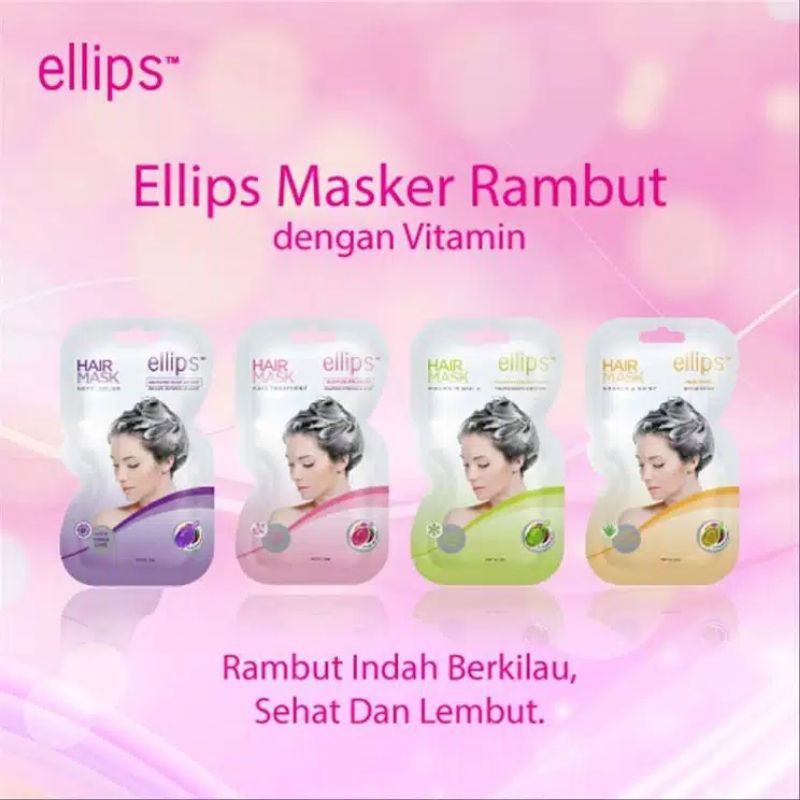 Jual Ellips Vitamin Hair Mask Series 20g |Pro Keratin Complex Series ...