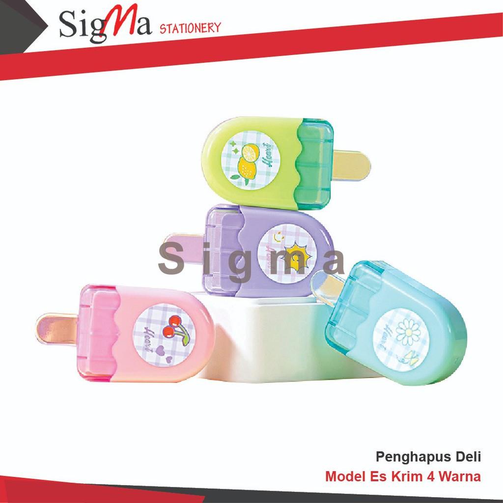 Jual Penghapus Pensil / Penghapus Lucu DELI Es Krim 4 Warna 71122 (Pcs ...