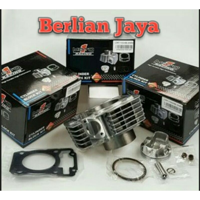Jual Blok seher/cylinder blok bore up moto 1 uk 63mm/66mm dan 70mm buat motor honda crf150/crf ...