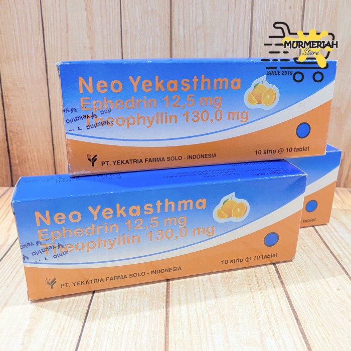 Jual Neo Yekasthma box isi 10 strip(100 tab) - Obat Asma, Sesak Napas ...