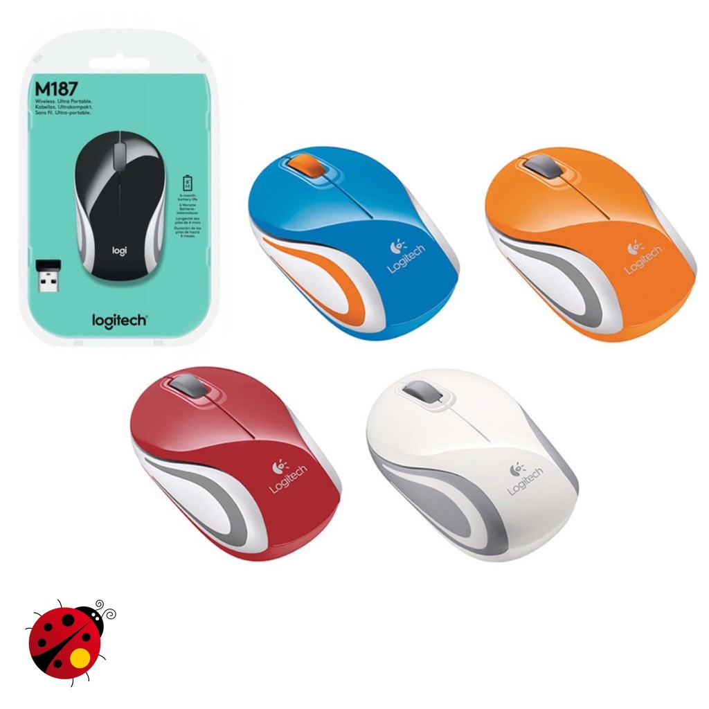 Jual LOGITECH Mouse M187 Wireless M-187 RED + BLUE | Shopee Indonesia