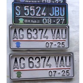 Jual Plat variasi Putih mika baut tanam | Shopee Indonesia