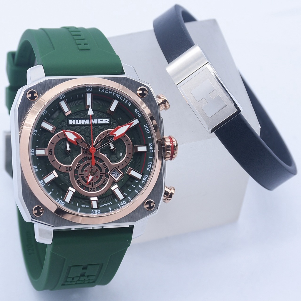 Jual Hummer HM1018 Jam Tangan Pria Chronograph Original Rubber Strap ...