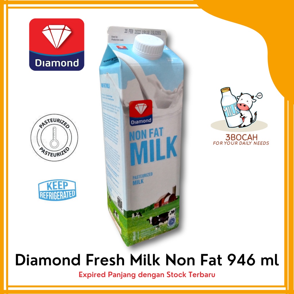 Jual Diamond Fresh Milk NON FAT 946 ml | Shopee Indonesia