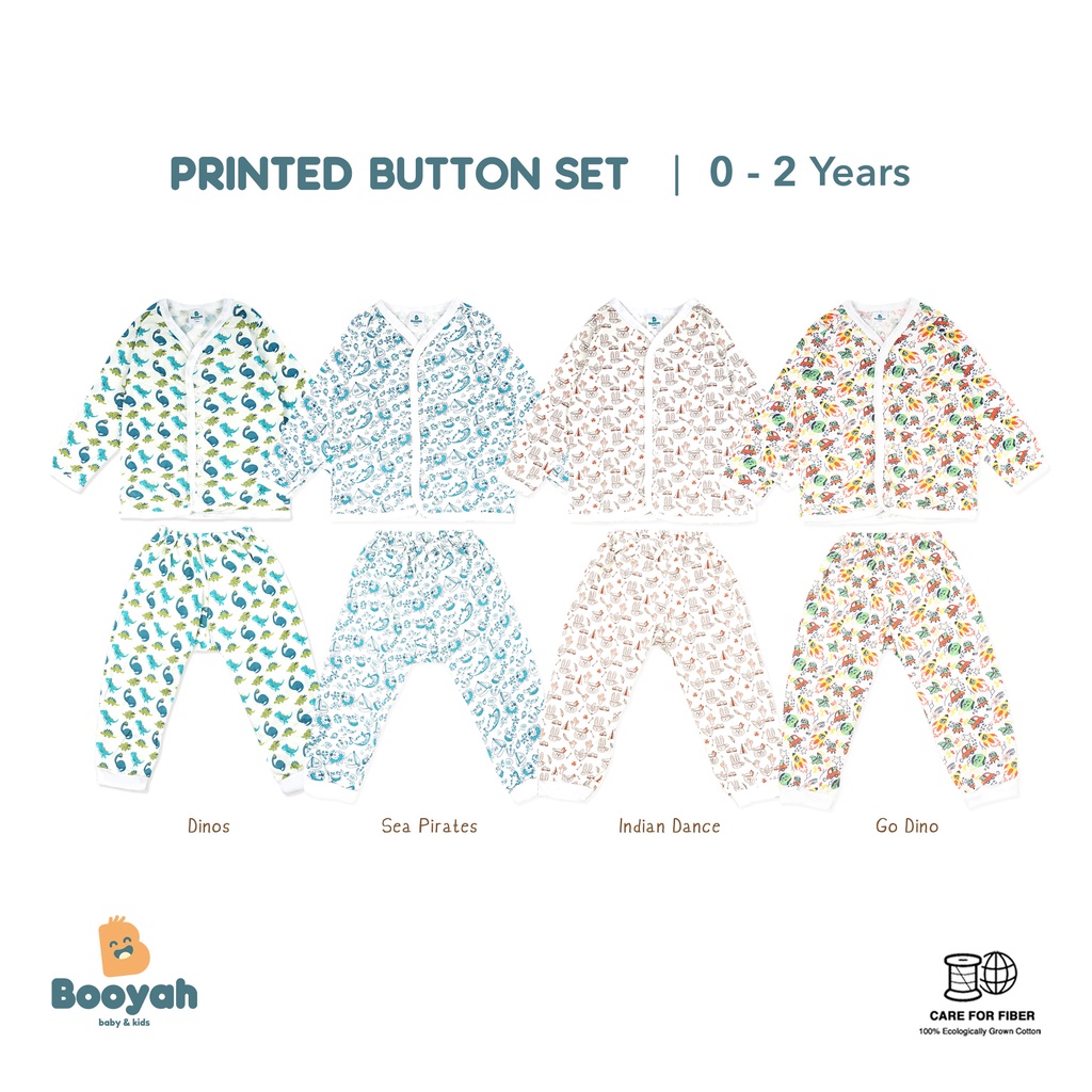 Jual Booyah Baby & Kids Piyama Anak - Printed Button Set (0-2 Tahun ...