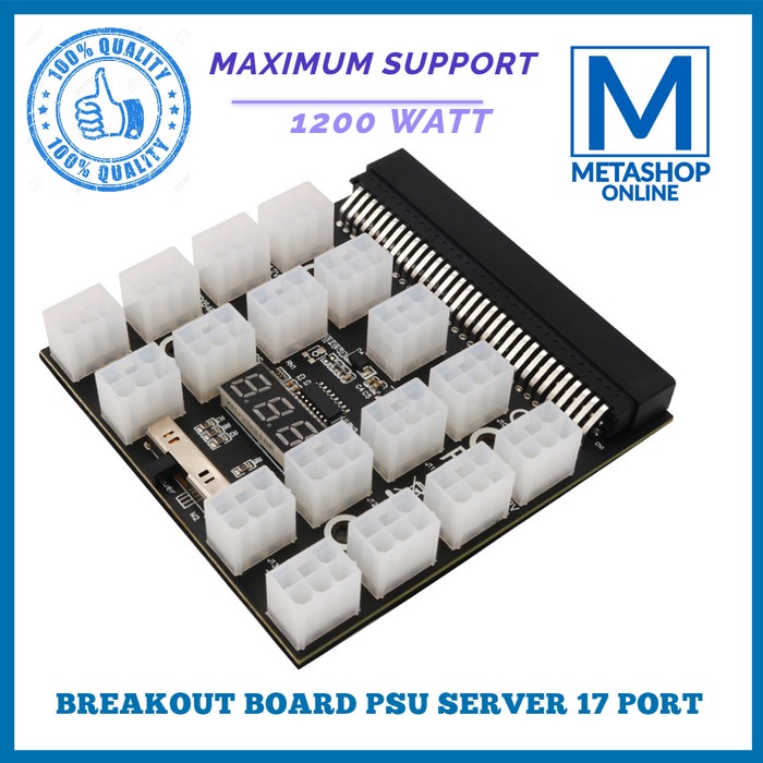 Jual Breakout board 17 port PSU Power Supply server mining | Shopee ...