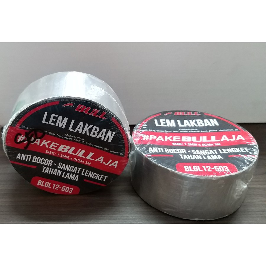 Jual LEM LAKBAN ANTI BOCOR - SANGAT LENGKET BULL (1.2 MM X 5 CM X 3M) | Shopee Indonesia