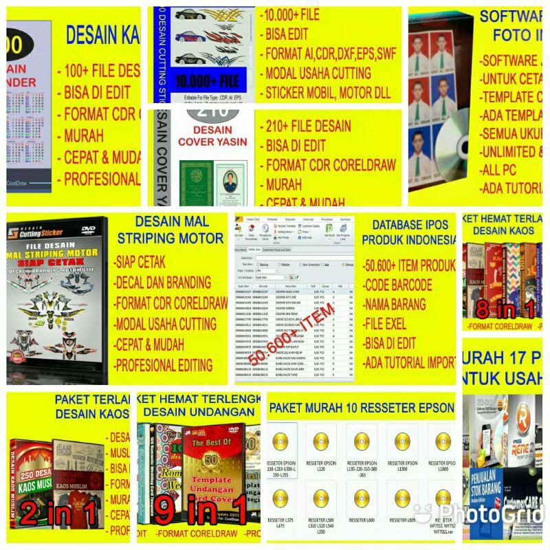 Jual PAKET USAHA TEMPLATE DESAIN DAN APLIKASI LENGKAP | Shopee Indonesia