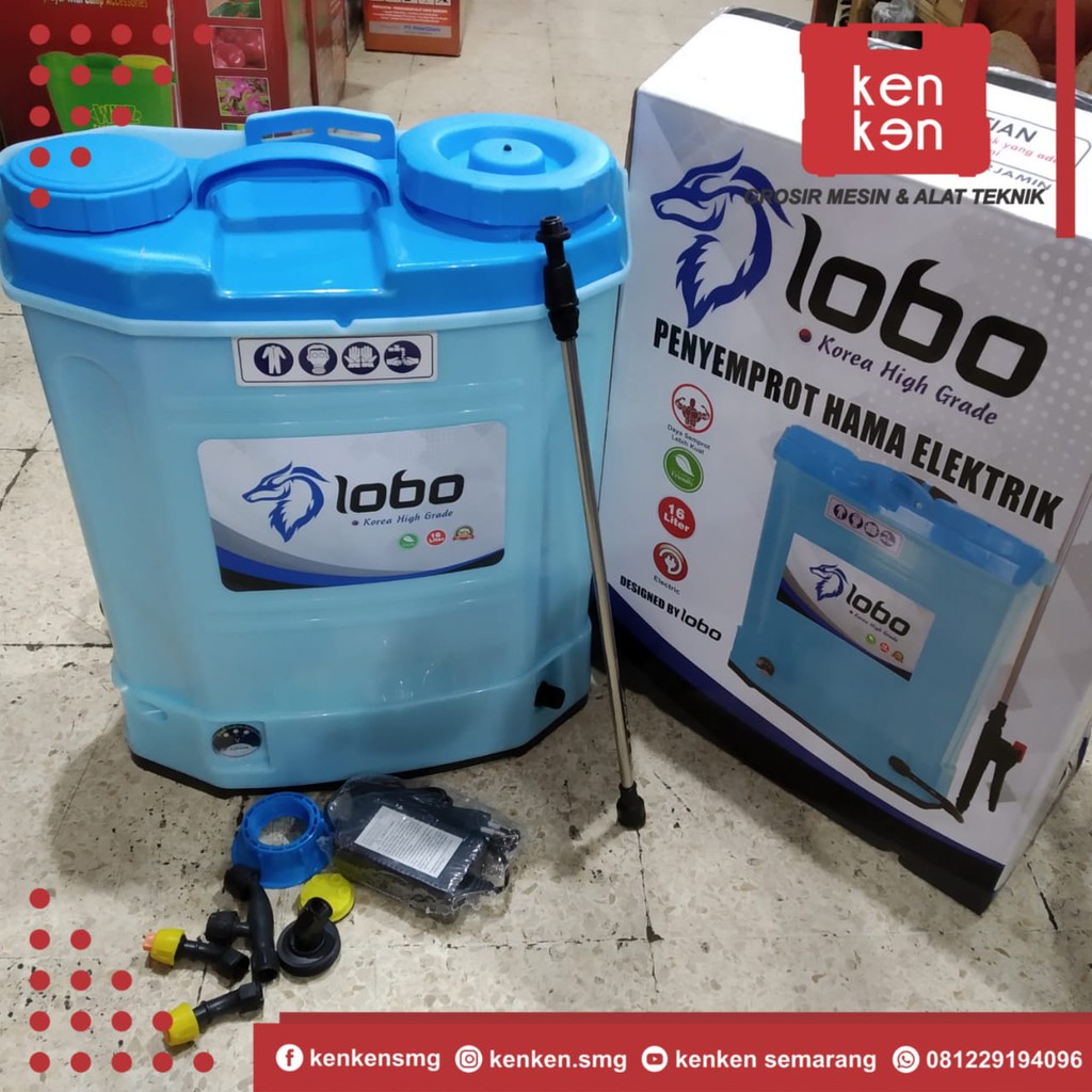Jual Sprayer Elektrik 16Lt Lobo- Alat Semprot Hama Elektrik 16Lt- Alat ...