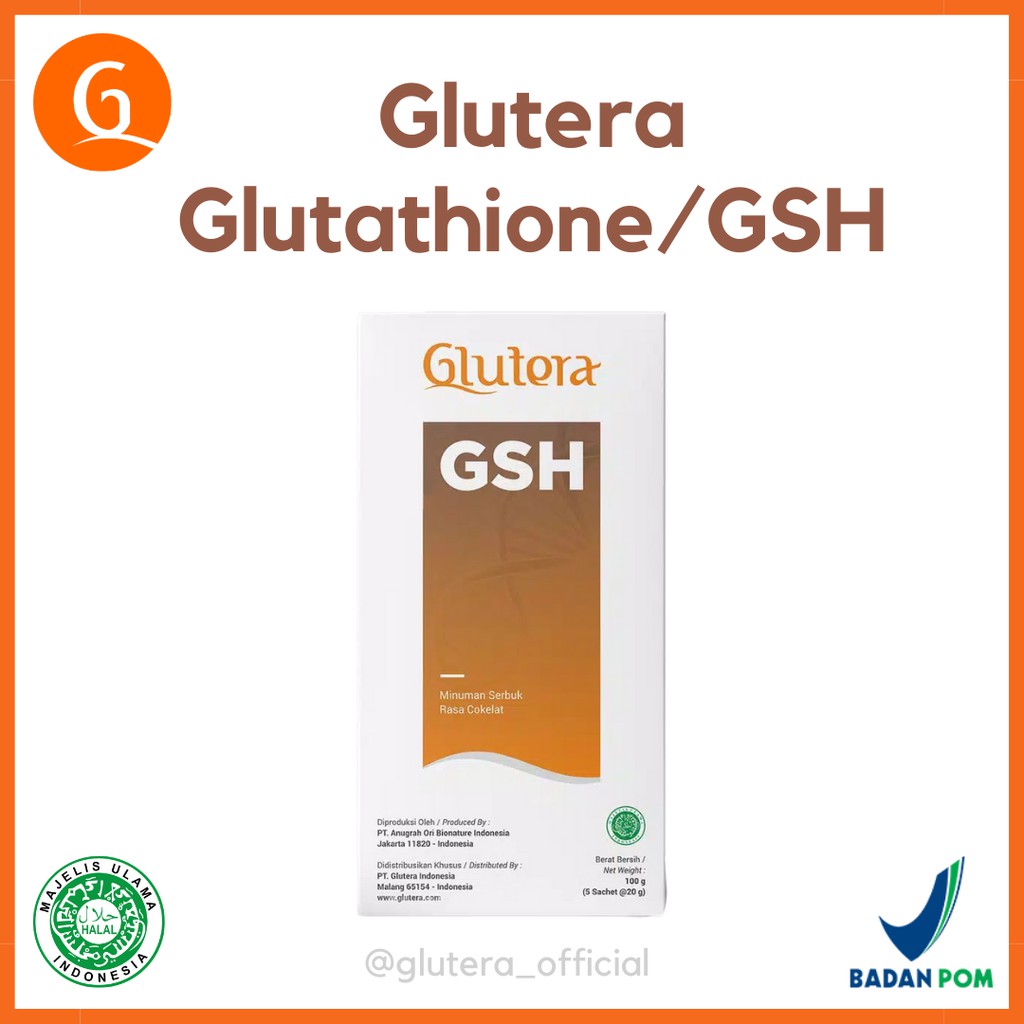 Jual GLUTERA GLUTATHIONE/GSH (5 SACHET) - KEMASAN BARU ORIGINAL ...