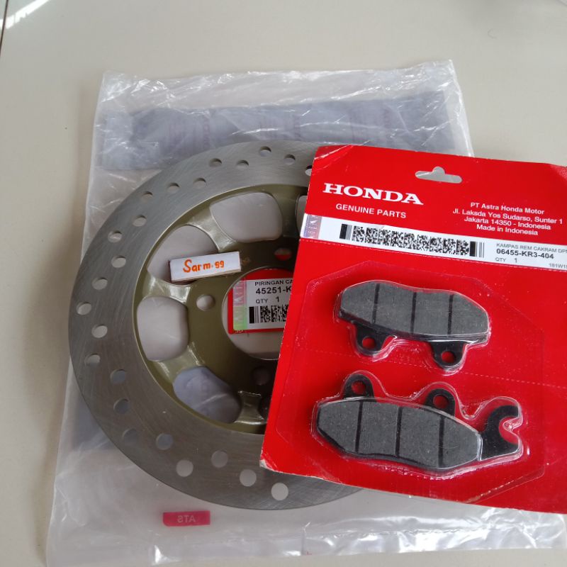 Jual Piringan Cakram Plus kampas Depan Lubang ( 4)Honda Supra x 125 Kharisma Supra fit Revo lama ...
