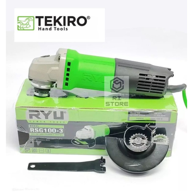 Jual Mesin gerinda Tangan / Angle Grendir tekiro Ryu RSG 100-3 | Shopee Indonesia