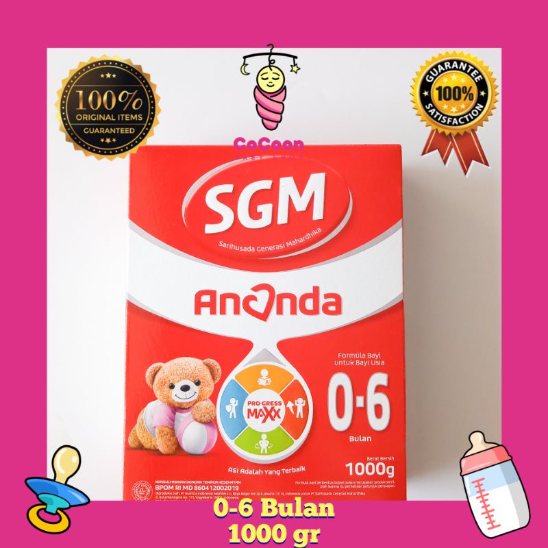 Jual Susu Formula Bayi SGM Ananda 1 0-6 Bulan 1000g 1 kg | Shopee Indonesia