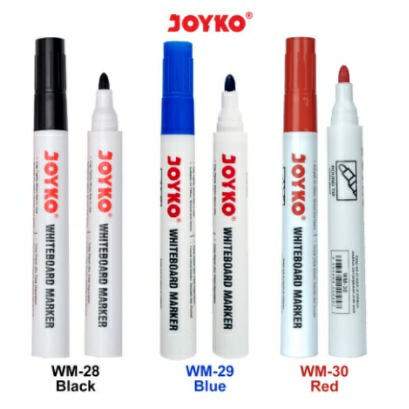 Jual Spidol Whiteboard Marker "JOYKO" WM-30 Merah (Pcs) | Shopee Indonesia
