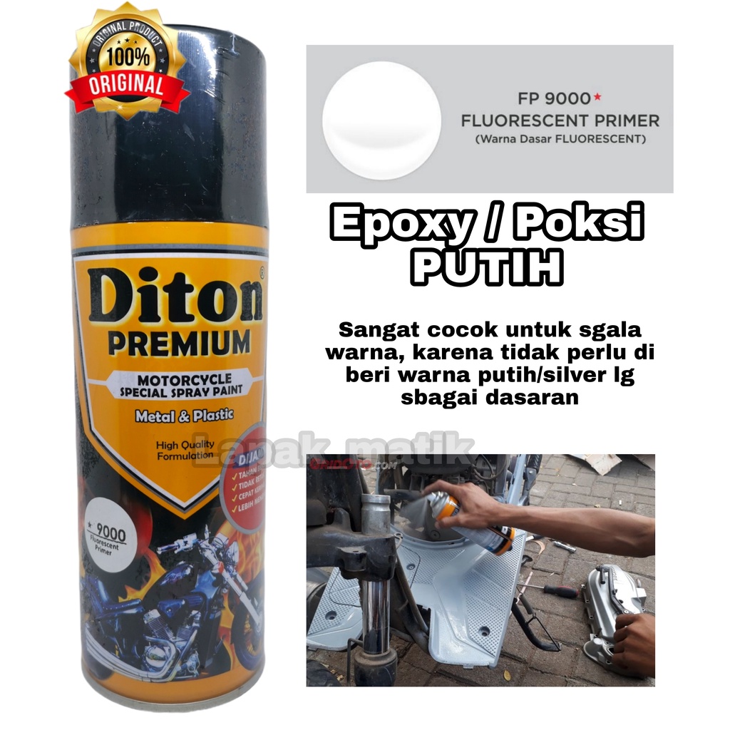 Jual Pilok DITON PREMIUM EPOXY POKSI PUTIH FLUORESCENT PRIMER FP9000 400ml | Shopee Indonesia