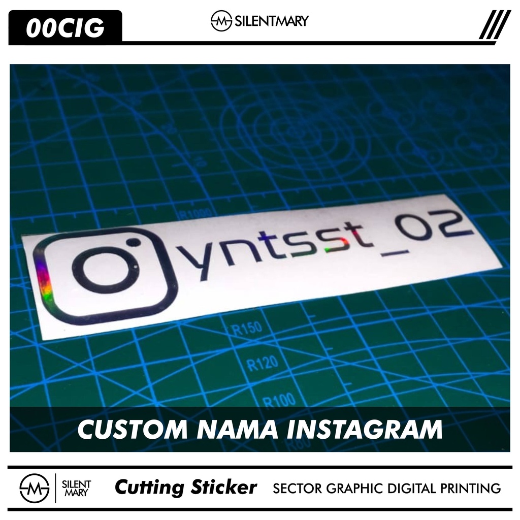 Jual STICKER CUTTING / STIKER / SETIKER CUTTING / HOLOGRAM NAMA IG ...