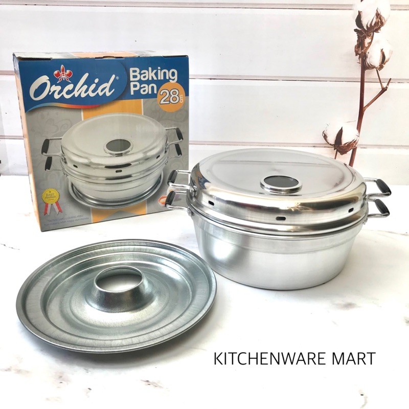 Jual Baking Pan Orchid 24-28 cm Telor Alumunium Alat Masak Bolu Kue ...