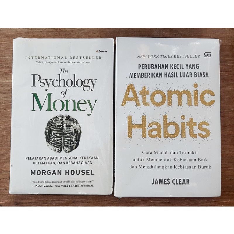 Jual 2 Paket The Psychology Of Money And Atomic Habits By Morgan Housel