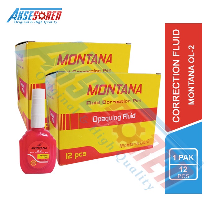 Jual Tipe Ex Montana [OL-2 / 12 Pcs / 1 Pack] Correction Tape Fluid ...