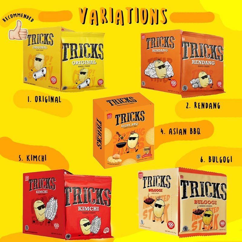 Jual Tricks Baked Crips 18 gr- 5 varian Rasa Rendah kalori - 1 Pcs ...