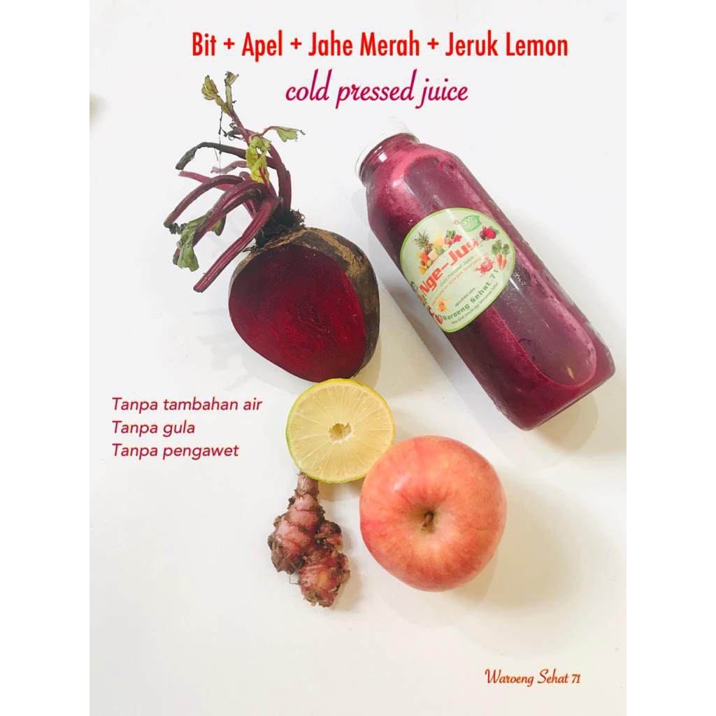 Jual Jus mix: Bit + Apel + Jahe Merah + Lemon (cold pressed juice ...