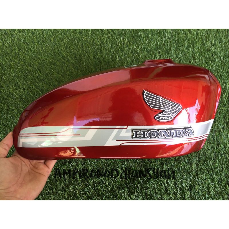 Jual Tangki honda ccb prees merah strip putih Honda Cb100 honda cb 100 ...