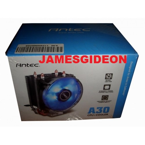 Jual HSF Antec A30 92mm Blue LED CPU Cooler Dual Heatpipe - All Intel & AMD | Shopee Indonesia