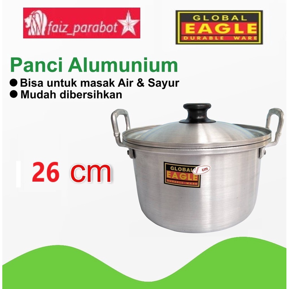 Jual Panci TL Aluminium 16 18 20 22 24 26 28cm Global Eagle / Panci ...