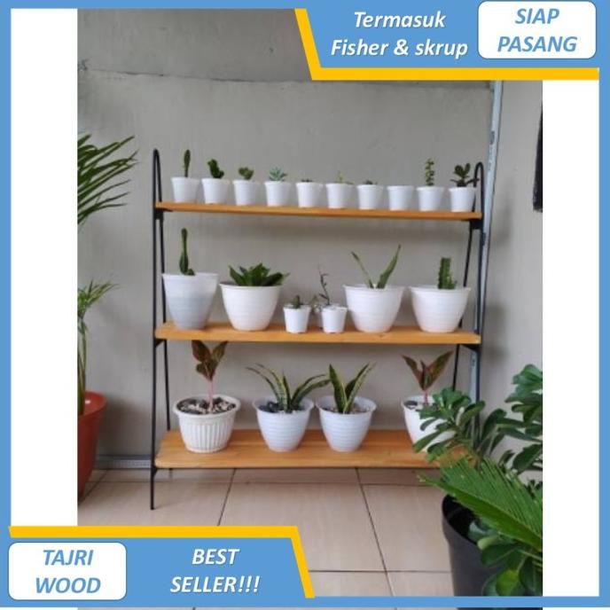 Jual Tempat Tanaman Minimalis Rumah Rak Bunga Besi 3 Dekorasi Susun ...