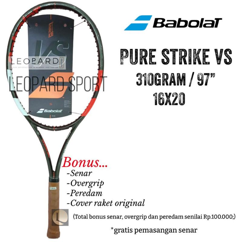 Jual Raket Tenis Babolat Pure Strike VS 97 310g / Tennis Racket ...