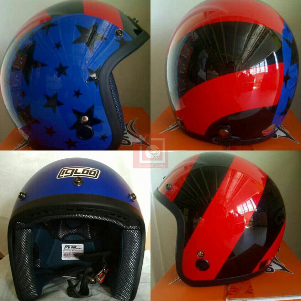 Jual Helm SNI Murah - Igloo Retro EAST | Shopee Indonesia