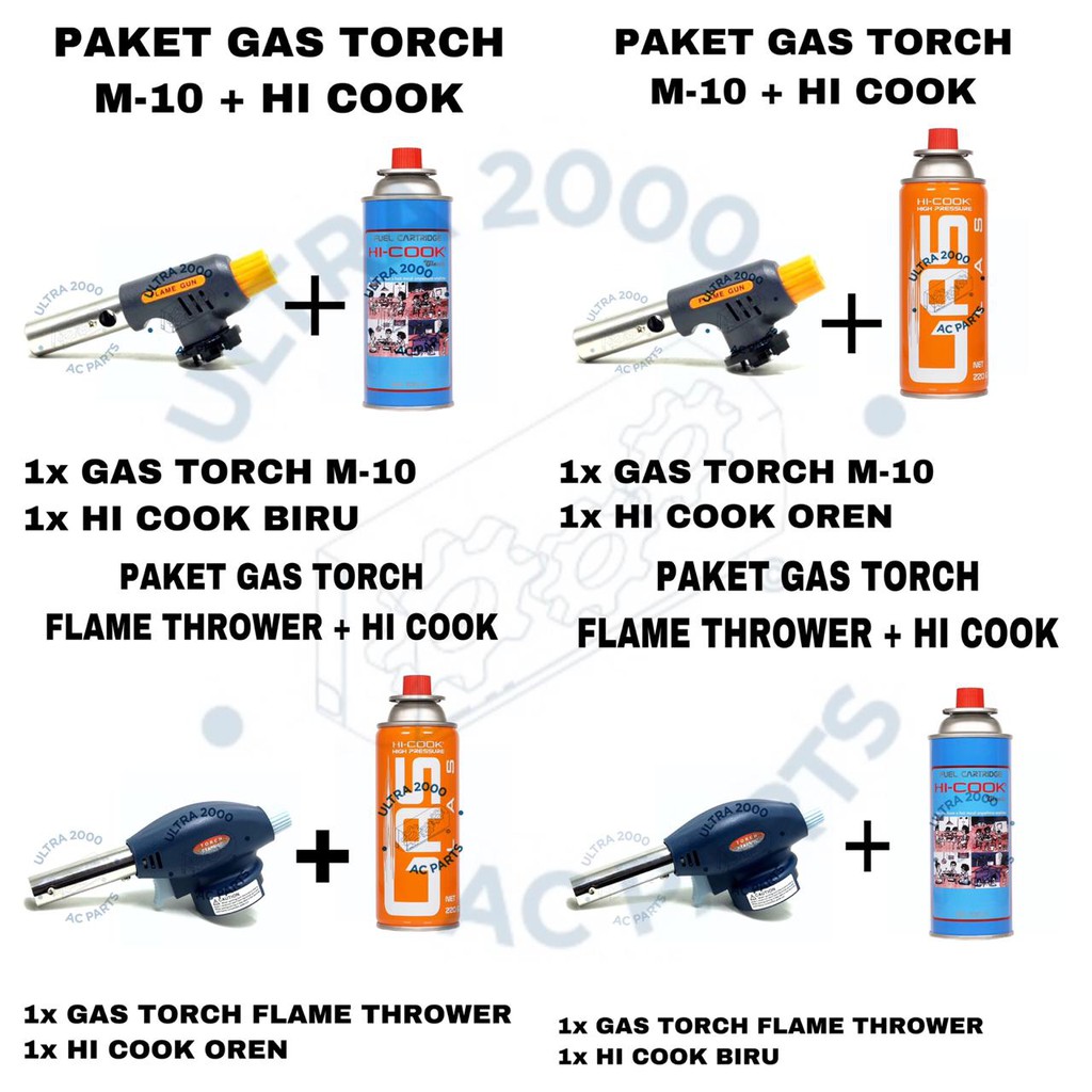 Jual PAKET GAS TORCH BLOW TORCH + HI COOK | Shopee Indonesia