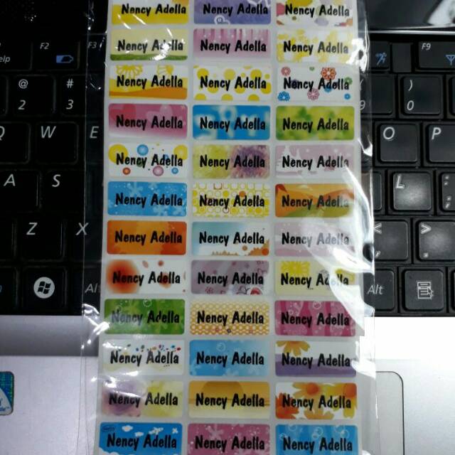 Jual 120pcs label nama / label sticker nama polos / sticker nama ...
