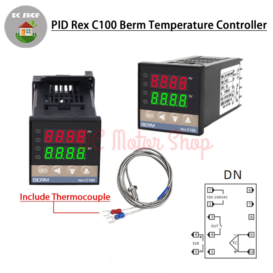 Jual PID Rex C100 Output Relay 10A Berm Temperature Thermocouple Controller | Shopee Indonesia