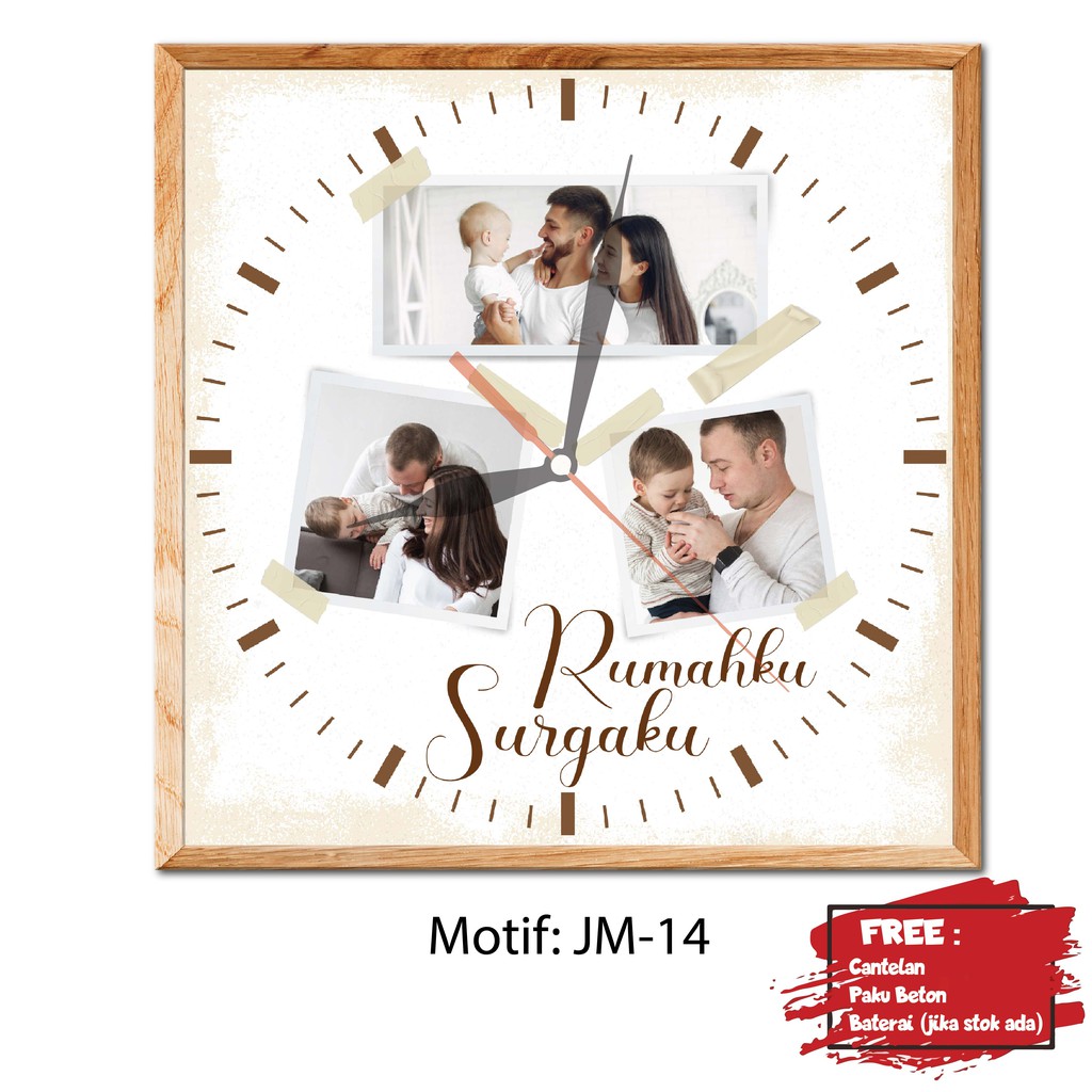 Jual [CUSTOM] Jam Dinding Media Papan MDF Siap Pasang (Kd. JM) | Shopee ...