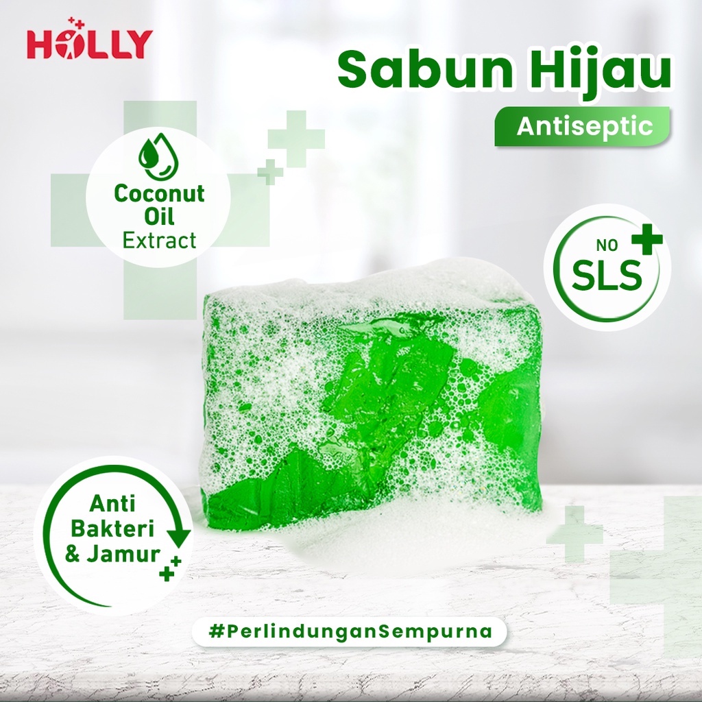 Jual Holly Sabun Hijau Antiseptik Anti Bakteri & Jamur 200gr | Shopee ...