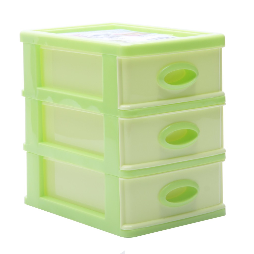 Jual Shinpo 363-3 Laci Penyimpanan Mini Container Susun 3 Drawer ...