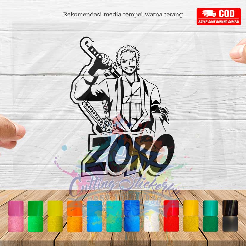 Jual Cutting Stiker Zoro One Piece Variasi Motor Mobil Sticker Timbul ...