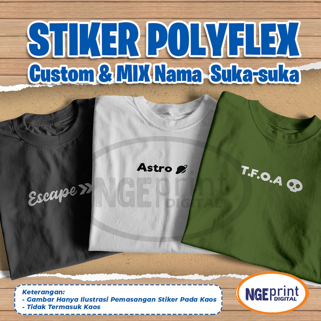 Jual [Mix Nama] Stiker Baju / Stiker Nama Baju / Stiker Baju Iron on ...