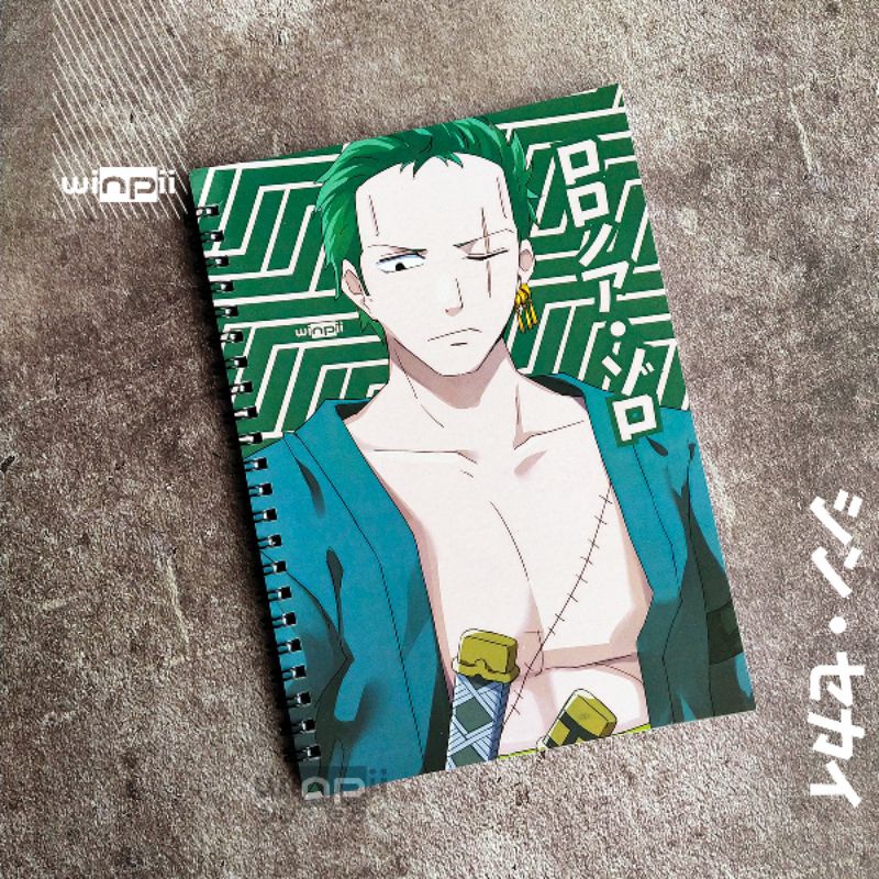 Jual Notebook / Buku Catatan Polos Roronoa Zoro Anime One Piece ...