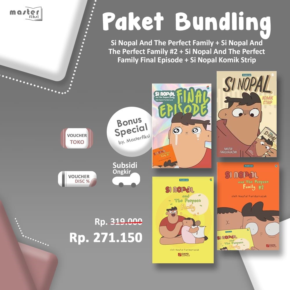 Jual BUNDLING KOMIK NAUFAL - SI NOPAL AND THE PERFECT FAMILY : FINAL ...