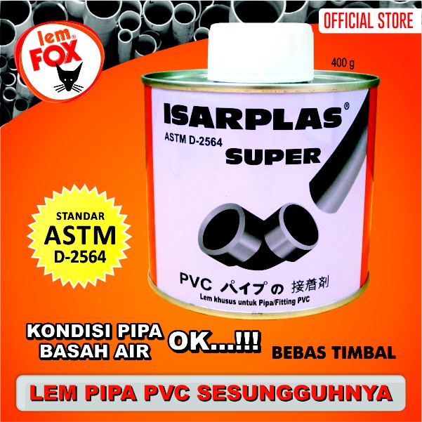 Jual Lem Fox Isarplas Super Kaleng 400 Gram / Lem Pipa Paralon | Shopee ...
