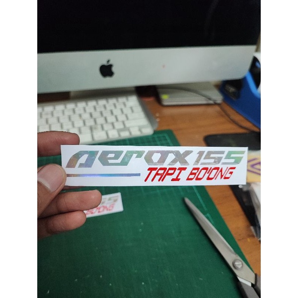 Jual Sticker Cutting Aerox 155 tapi boong hologram | Shopee Indonesia